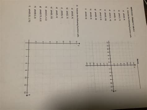 Solved Name Math 1111 Chapter 4 Lab 4 1 1 Execute The