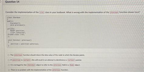 Solved Consider The Implementation Of The Class In Your