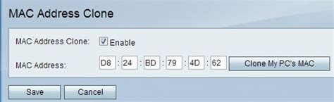 Media Access Control MAC Address Clone On The CVR100W Wireless N 300M Router Cisco