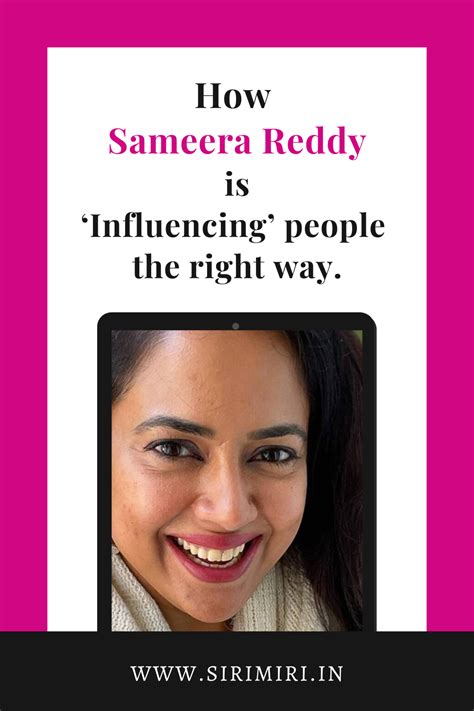 How Sameera Reddy Is ‘influencing People The Right Way Sirimiri