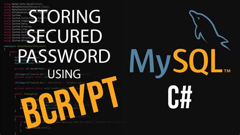 Storing Secured Password In Mysql Using Bcrypt In C Youtube