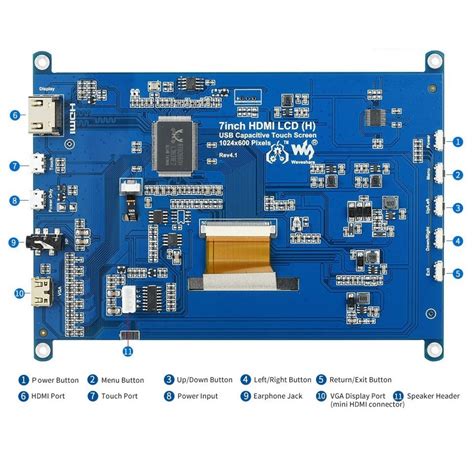 Waveshare Inch HDMI IPS TFT LCD H Display With Touchscreen WS