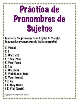 Spanish Basic Sentence Structure Practice Stations By Spanish Live