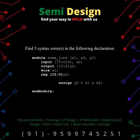Semi Design On Linkedin Intern Internships Internship2020 Onlineteaching Systemverilog