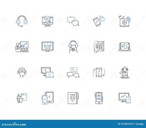 Articulation Line Icons Collection Pronunciation Diction Enunciation