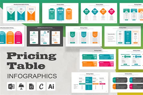 Pricing Table Infographic Templates Mighty Slide
