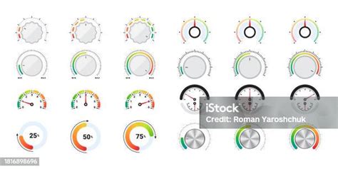 위험 측정기 아이콘이 설정되었습니다 효율성 측정기 성능 측정 고객 만족 벡터 확장 가능한 그래픽 가득 찬에 대한 스톡 벡터 아트 및 기타 이미지 Istock