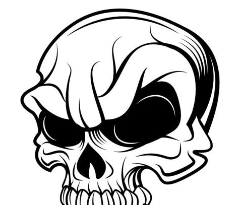 Scary Skull Silhouette Clip Art Ai Eps Vector Uidownload