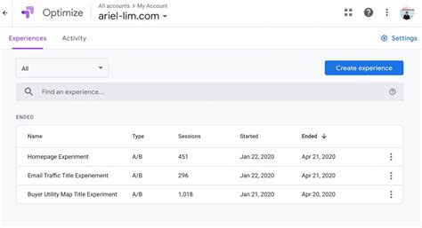 How To Use Google Optimize Setup Install Test Analyze And Implement Ariel Lim Consulting