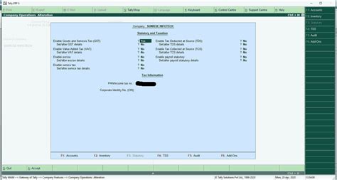 How To Activate GST In Tally Enable GST In Tally ERP Sunrise Infotech Your Trusted Tally