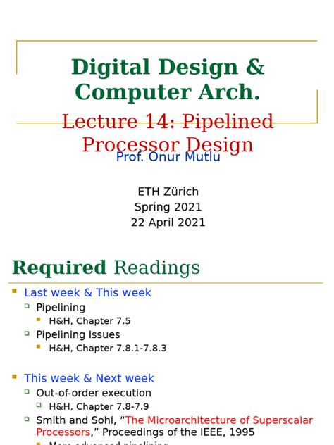 onur digitaldesign comparch 2021 lecture14 pipelined processor design afterlecture pdf