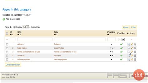 how to use the cms in prestashop