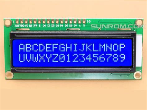 Blue 16x2 Lcd Display 5v [6504] Sunrom Electronics