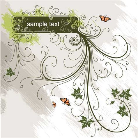 دانلود وکتور لایه باز بکگراند گل و بوته دیجیو