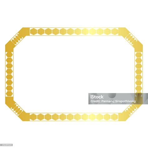 에메랄드 프레임 다각형 모양 육각형 골드 액자 럭셔리 황금 프레임 골드 테두리 황금 벡터 로얄 테두리 프레임 워크 장식 장식 요소 고립 된 배경 인사말 배너 0명에 대한