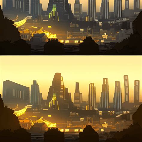 Comic Style Illustration Realistic Cinematic Dynamic View Bottom To Top