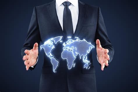 Premium Photo World Map Interface