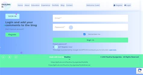 GitHub Paulina Dyulgerska MySkills React Project