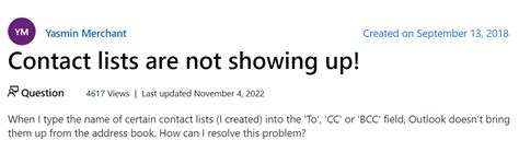 Outlook Contact List Not Showing Up Top Three Solutions