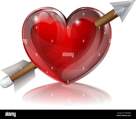 Drawing Heart Arrow Through In Hi Res Stock Photography And Images Alamy