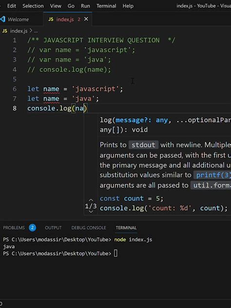 Var Let Vs Const Javascript Most Ask Questions In Interview Shorts