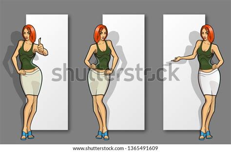 Vertical Banner Sexy Girl Background Modern Stock Illustration 1365491609 Shutterstock