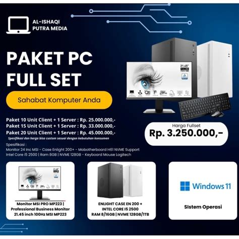 Jual Paket Fullset Gaming Office Desain Intel Core I Shopee Indonesia