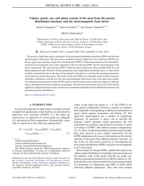 Pdf Valence Quark Sea And Gluon Content Of The Pion From The Parton