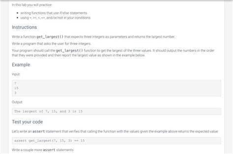 Solved Writing Functions That Use If Else Statements