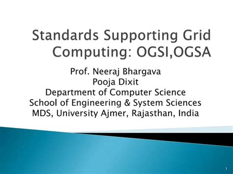 Grid Computing Standards Ppt
