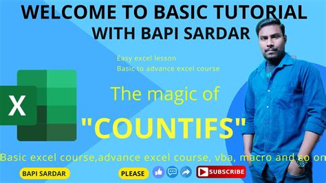 countifs formula basic excel course basictutorialwithbapisardar