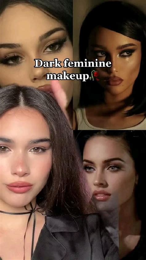 Female Dark Makeup 🥀 Ideias De Maquiagem Natural Tutorial De