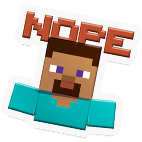Minecraft Nope Sticker Sticker Mania