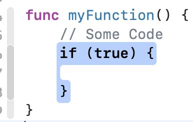 XCode Code Folding Line Like Android Studio Stack Overflow