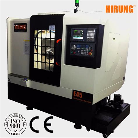 E Series Cnc Mini Lathe With Rotate Type Tools Cnc Economic Turning Machine E45 Cnc Lathe