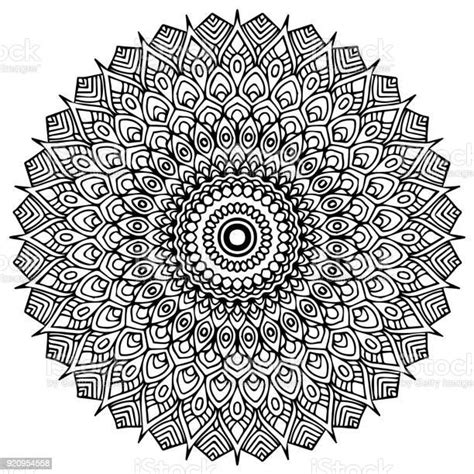 만다라 색칠에 대 한입니다 장식 둥근 장식품입니다 특이 한 꽃 모양입니다 동양 벡터 안티 스트레스 치료 패턴입니다 디자인 요소를 짜 다 요가의 벡터입니다 만다라에 대한 스톡