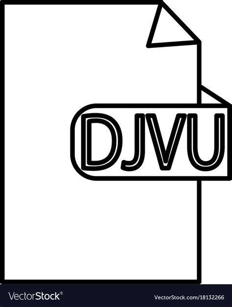 Djvu Format Icon Royalty Free Vector Image Vectorstock