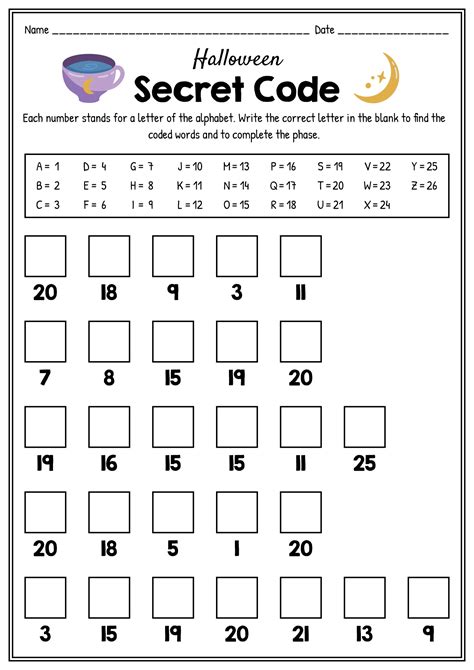 Code Math Worksheet