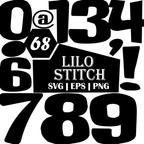 Lilo And Stitch Font Svg Lilo And Stitch Alphabet Letters And Numbers Svg Dxf Eps Png Clipart
