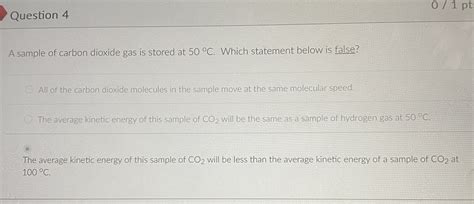 Solved A Sample Of Carbon Dioxide Gas Is Stored At 50∘c