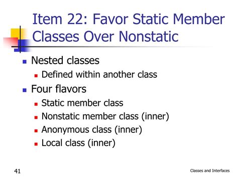 Ppt Effective Java Classes And Interfaces Powerpoint Presentation