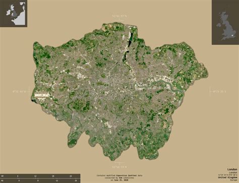 London United Kingdom Composition Sentinel 2 Satellite Stock Illustration Illustration Of