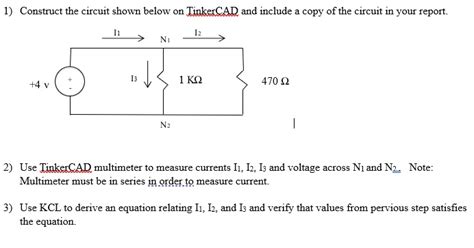 solved 1 construct the circuit shown below on tinkercad and include a