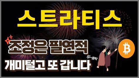 스트라티스 🚨 조정은 필연적 흐름 제대로 탔네요~ 개미털고 또 갑니다 Youtube
