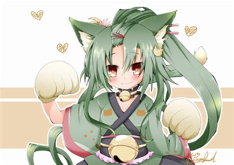 Aliasing Animal Ears Anthropomorphism Bell Blush Catgirl Choker Flower