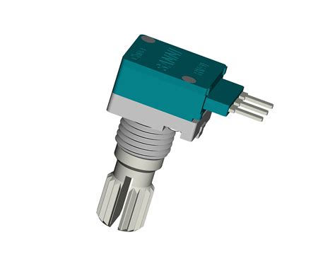 9mm Rotary Potentiometer Metal Shaft Horizontal Mount Three Pins Single
