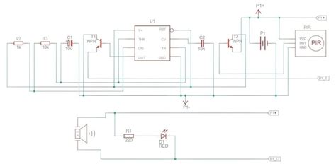 PIR Motion Sensor Circuit With 555 Timer IC