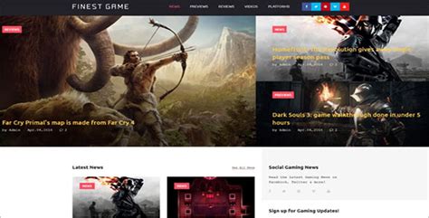 24 Gaming Php Themes Free Website Templates