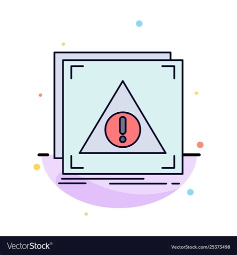 Error Application Denied Server Alert Flat Color Vector Image