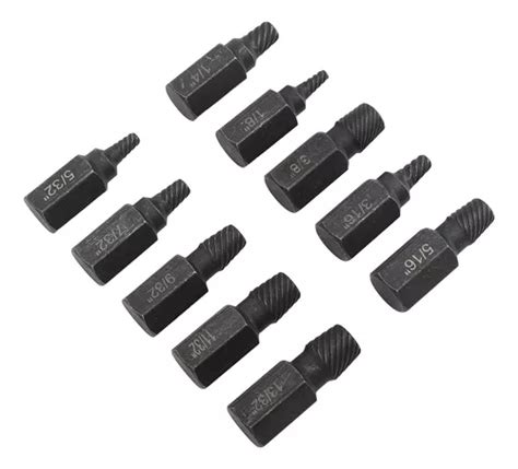 Nut Extractor Socket 10pcs Kit Hex Set Adapters Hss Mercadolivre